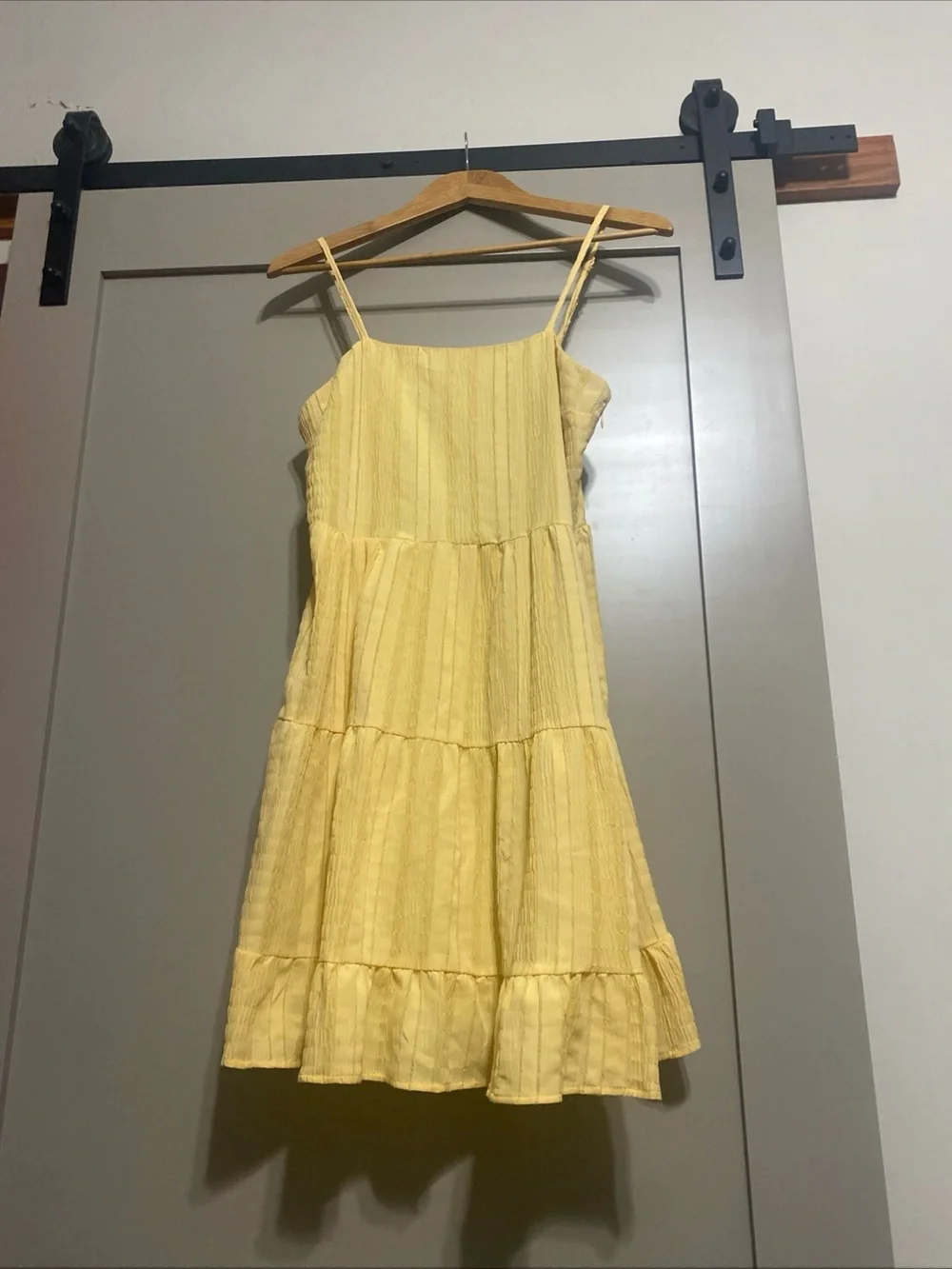 Love Riche | Dresses | Love Riche Pale Yellow Tiered Spaghettistrap ...